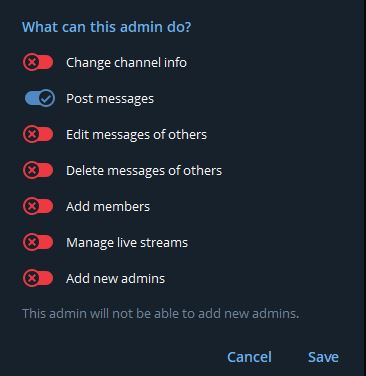 Setting up automated posting on Telegram