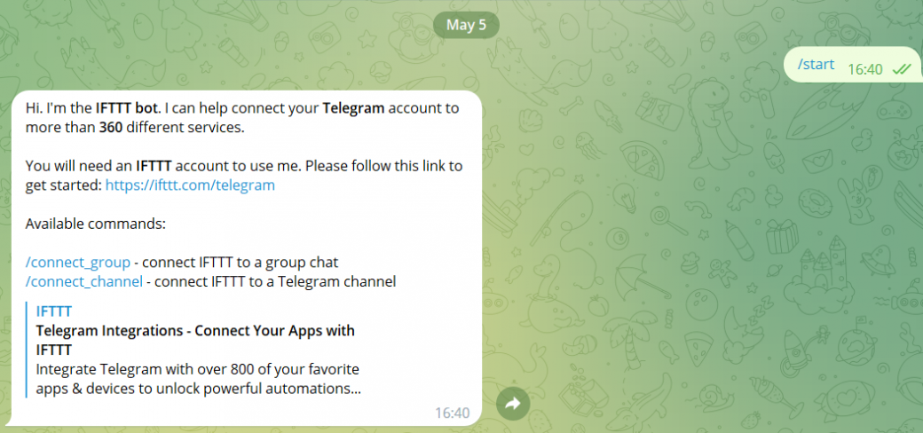 Setting up automated posting on Telegram